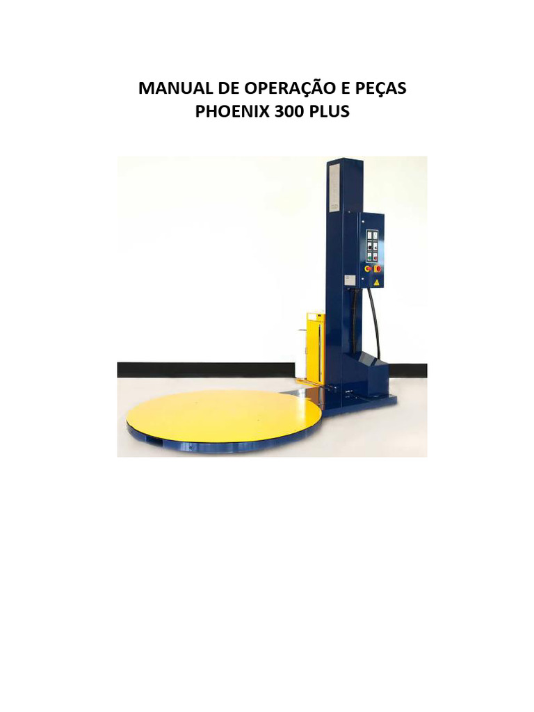 Manual de Operação Phoenix 300 Plus | PDF | Máquinas | Motores