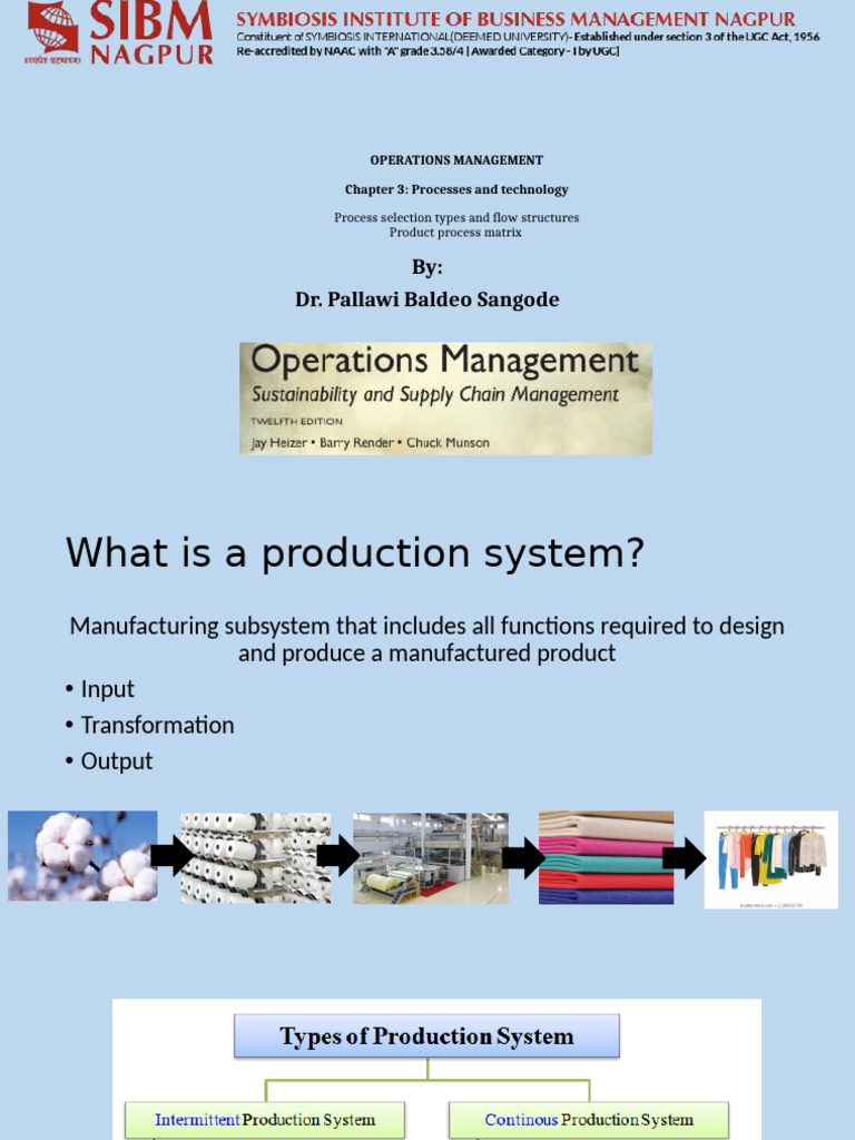 Chapter 3 - Processes and Technology Part 1 | PDF | Mass Production | Operations Management