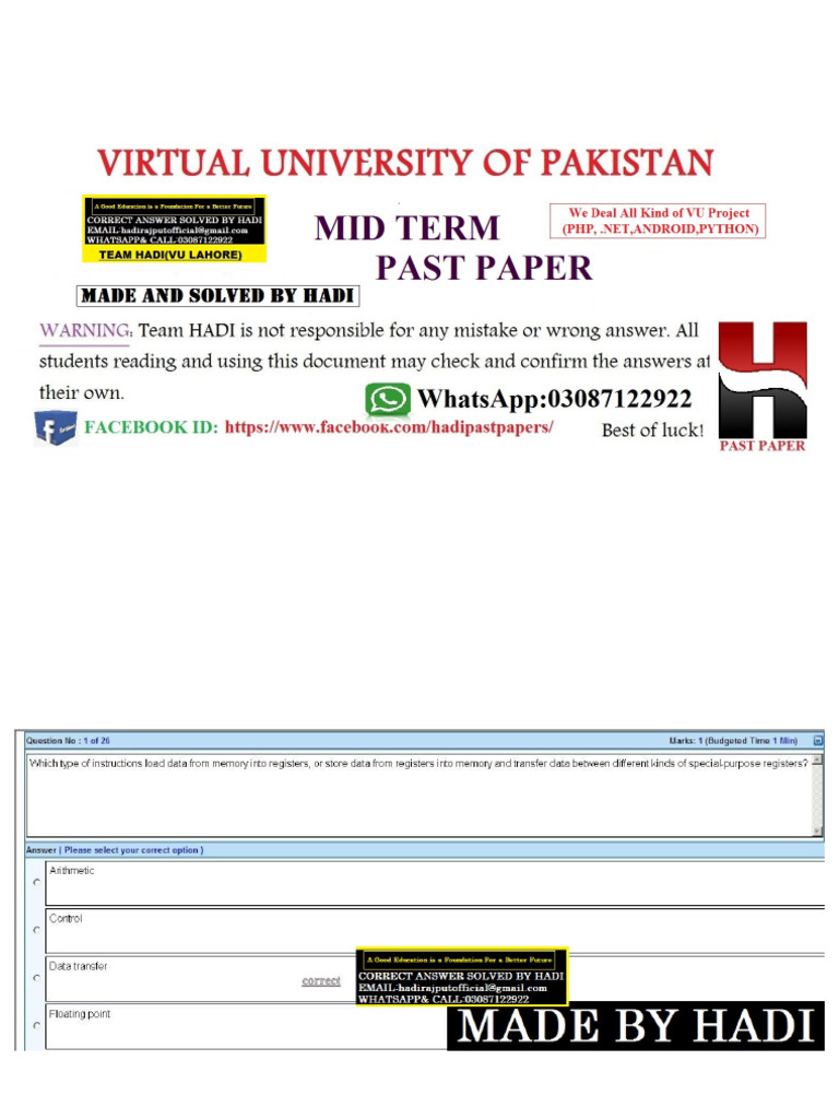 Cs501 Midterm File 2 Solved by Team Hadi | PDF