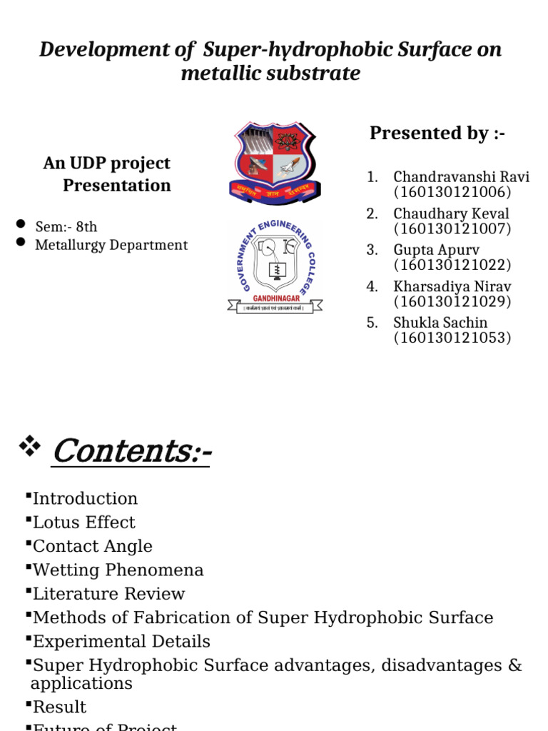 Proj Ppt Pdf Hydrophobe Chemistry