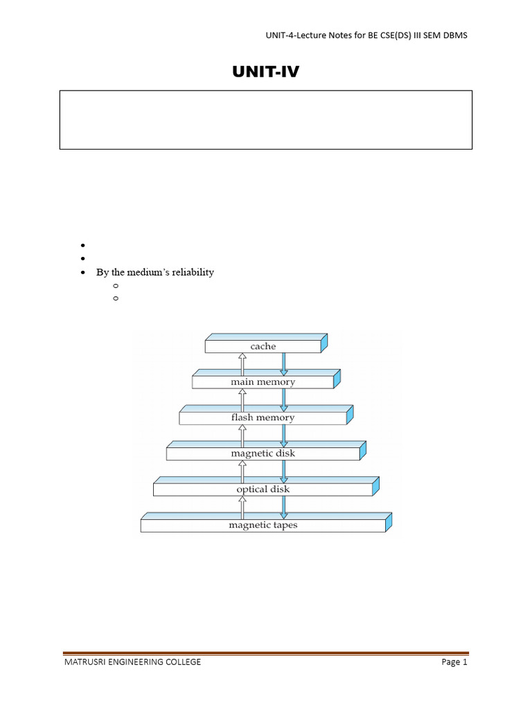 DBMS UNIT-4-1 | PDF | Computer Data Storage | Database Index