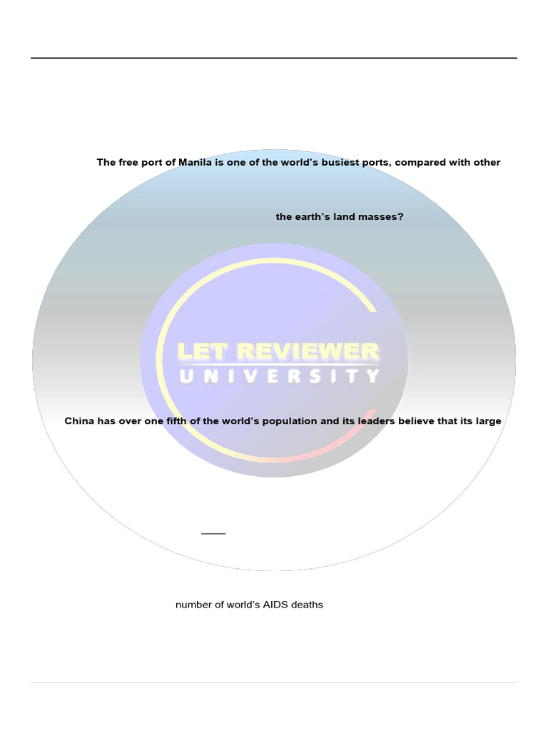 Social Science LET Reviewer Guide | PDF | Oceania | Asia