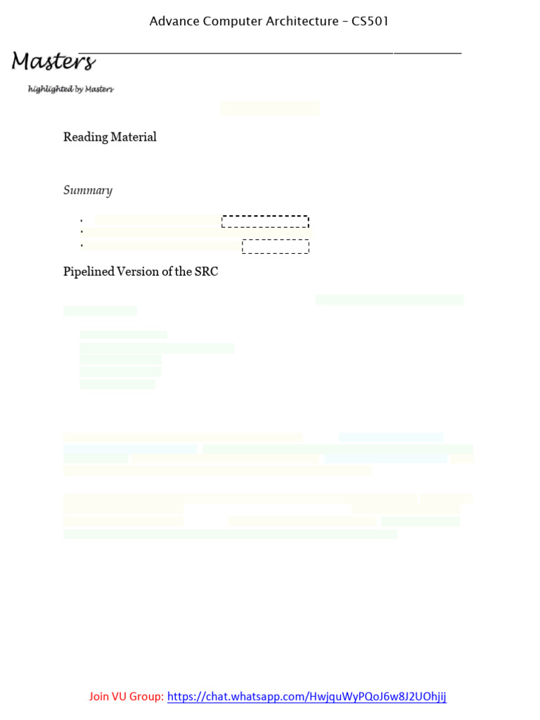 cs501 Final Term Highlighted Handouts | PDF | Input/Output | Central Processing Unit