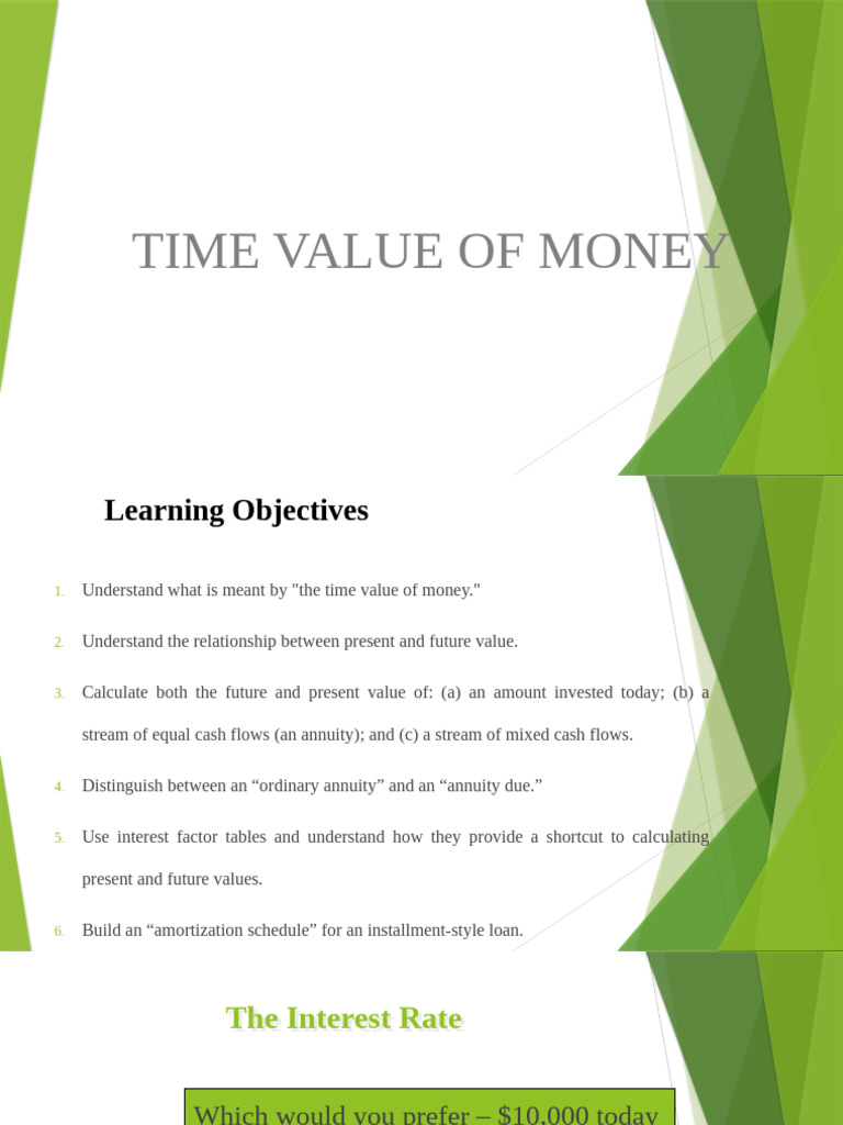 Lecture Two - Time Value of Money | PDF | Interest | Present Value