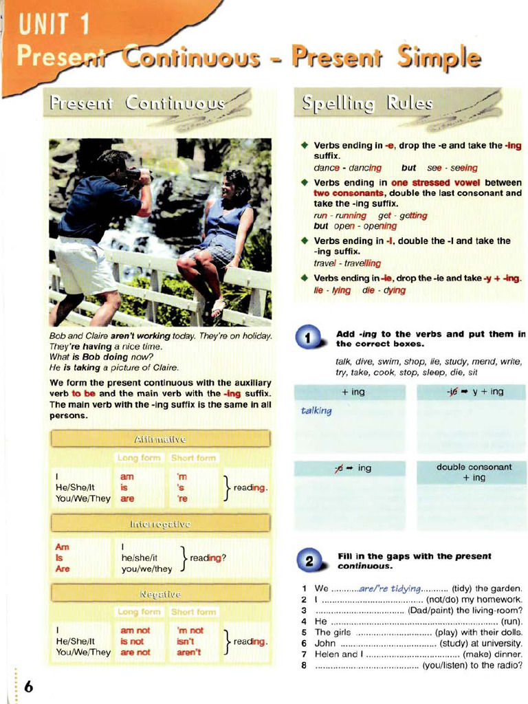 Grammarway2-Present Simple Continuous | PDF