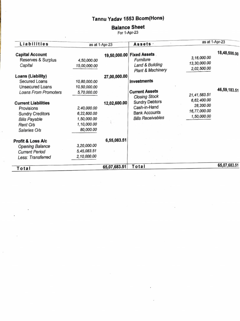 Tally Assignment Fa 1st Sem | PDF | Net Income | Debits And Credits