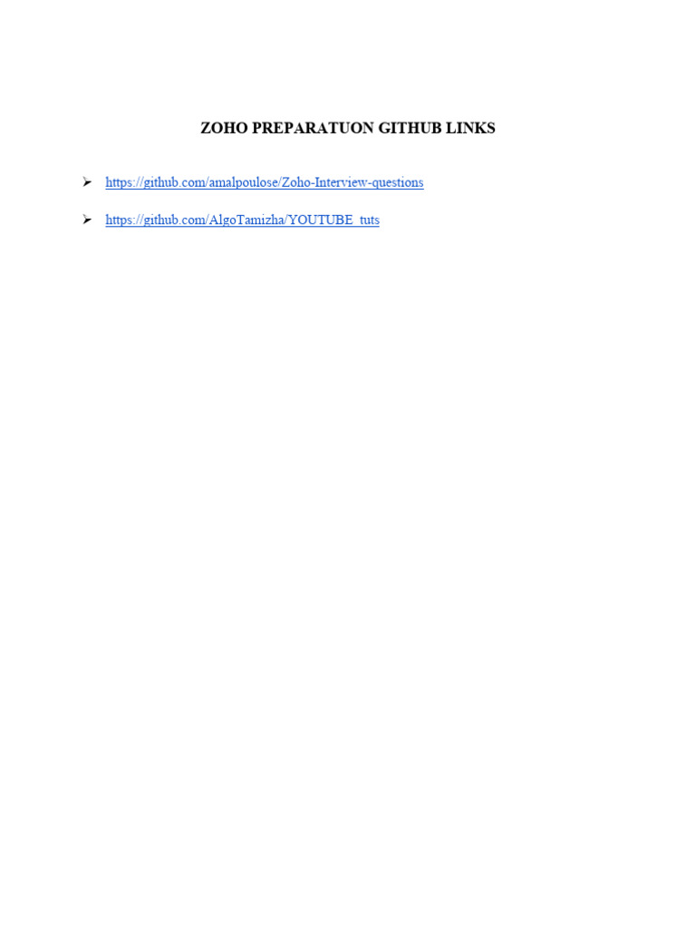 Zoho Useful Links | PDF