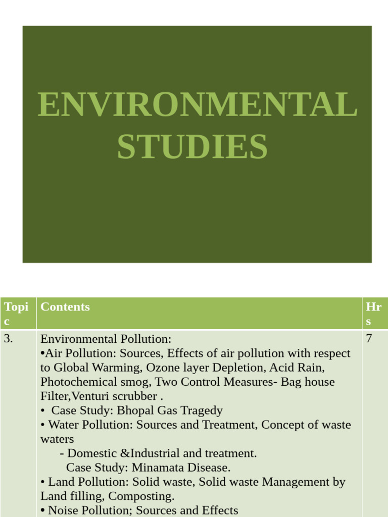 Environment Studies | PDF | Waste | Sewage Treatment