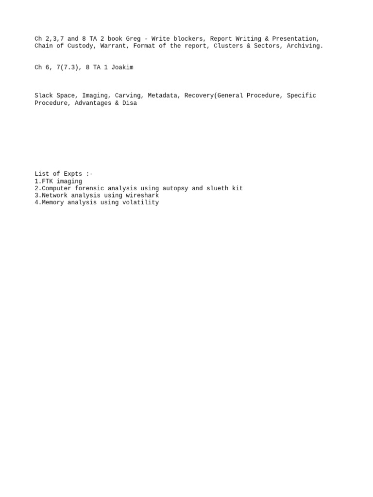 Digital Forensics Techniques & Tools | PDF
