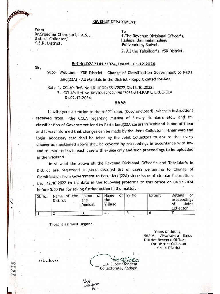 CCLA Circular Instructions On 22A Cases | PDF