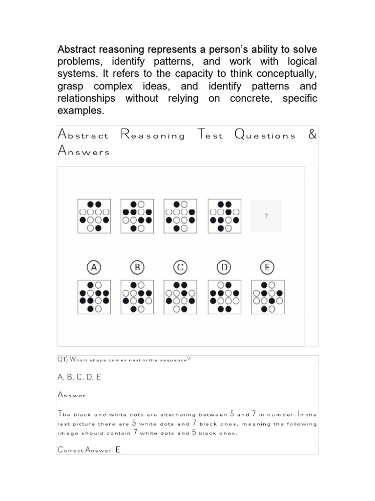 Abstract Reasoning | PDF