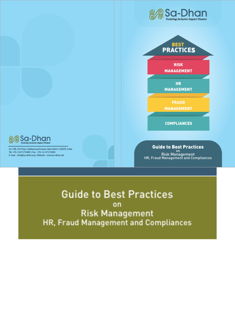 Guide On Best Practices 2023 For Microfinance | PDF | Microfinance | Risk