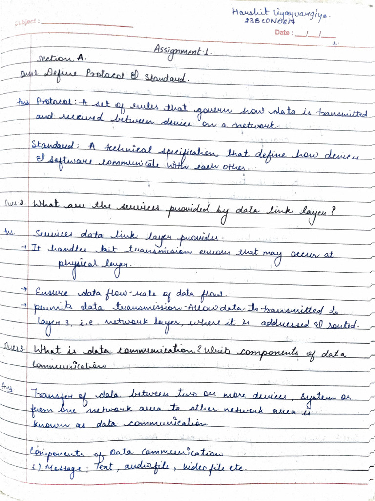 Harshit Vijayvargiya CN Assignment No.1st | PDF
