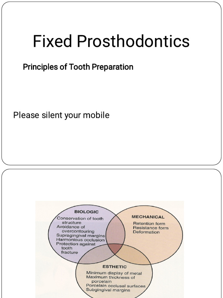 Principles of Tooth Preparation | PDF | Mechanical Engineering | Materials