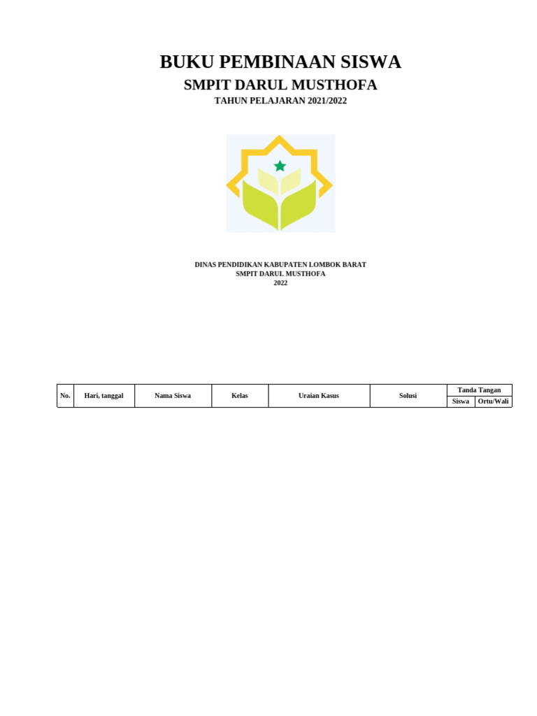 Buku Pembinaan Siswa | PDF