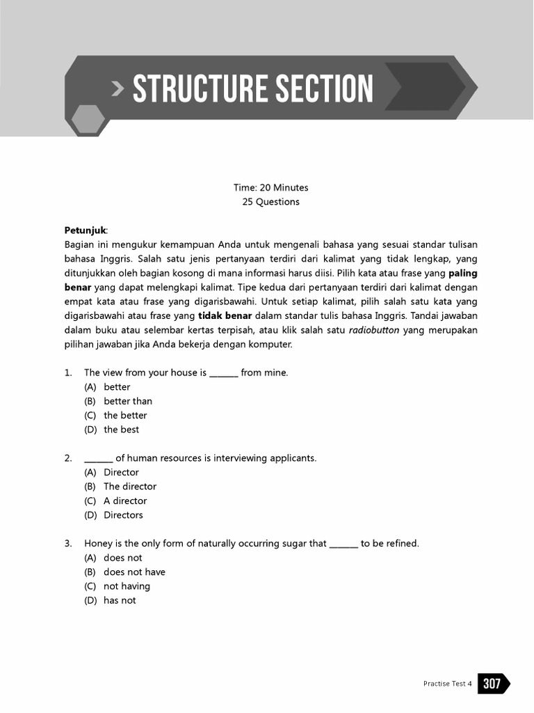TOEFL Practice Test 4 | PDF