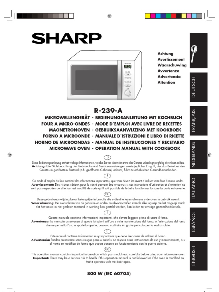 Microwave Oven Operation Manual and Cookbook: A Guide to the Quick and ...