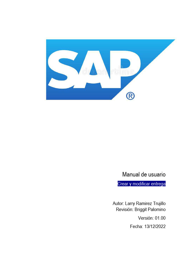 02 Manual SAP - Crear y Modificar Entrega | PDF | Informática