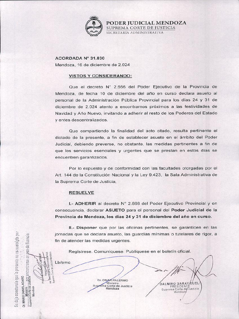 Asueto 24 y 31 de Diciembre | PDF