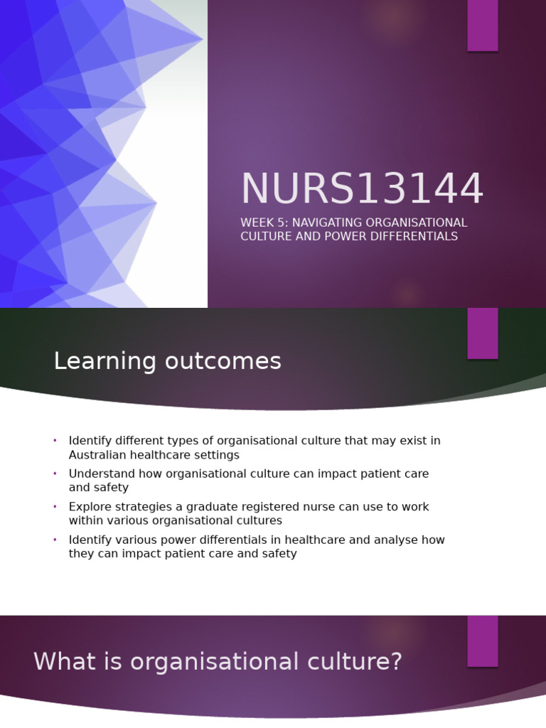 Organisational Culture and Power Differentials PowerPoint | PDF ...