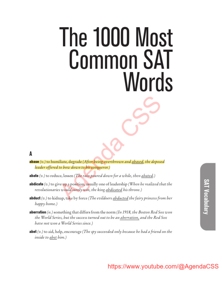 1000 SAT Words | PDF