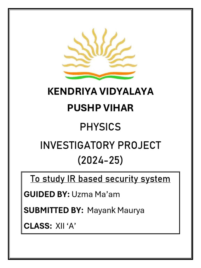 Physics IP (2) | PDF | Infrared | Security Alarm
