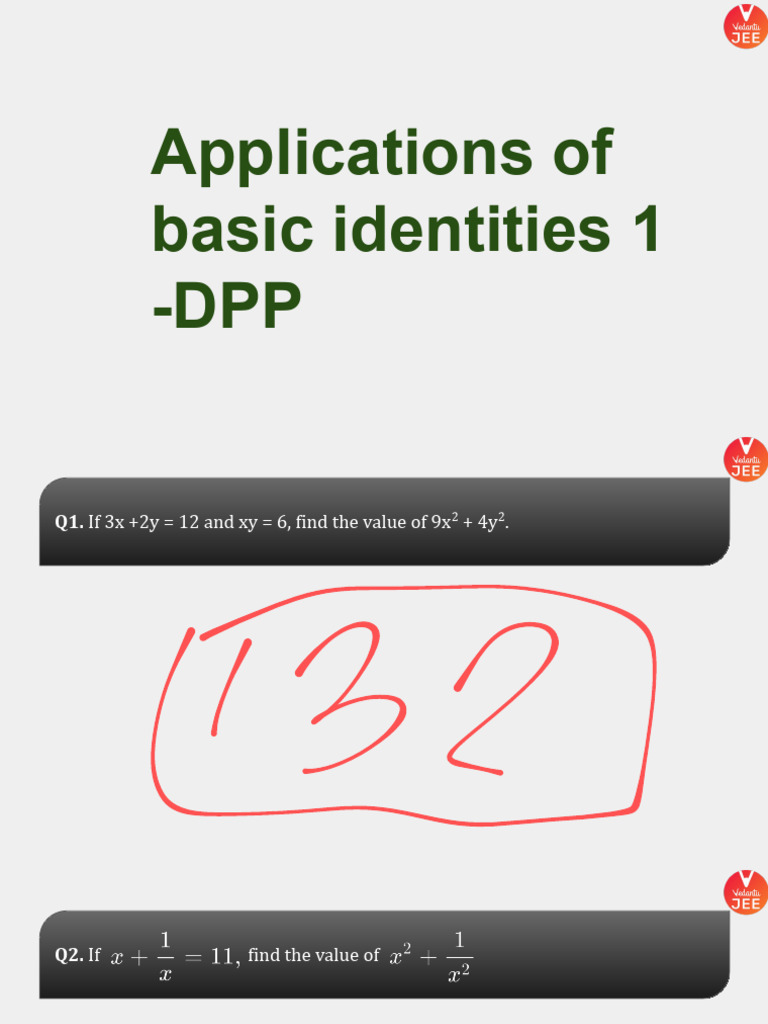 Applications+of+Basic+Identities+1+DPP+ +11th+elite | PDF