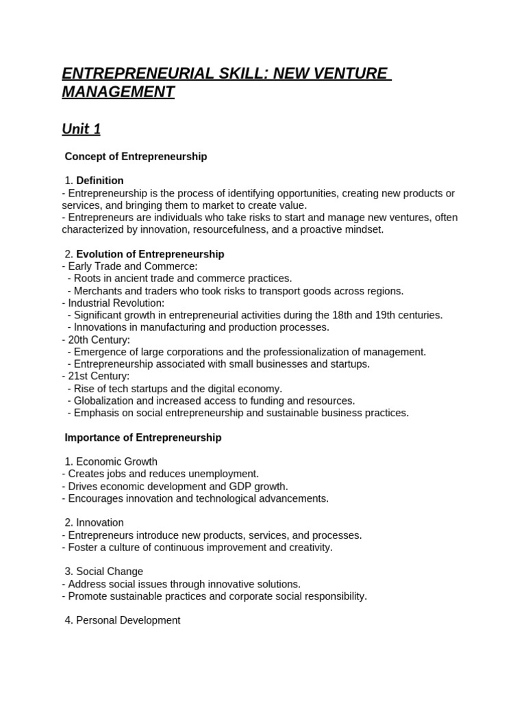 Entrepreneurial Skill Full | PDF | Entrepreneurship | Valuation (Finance)