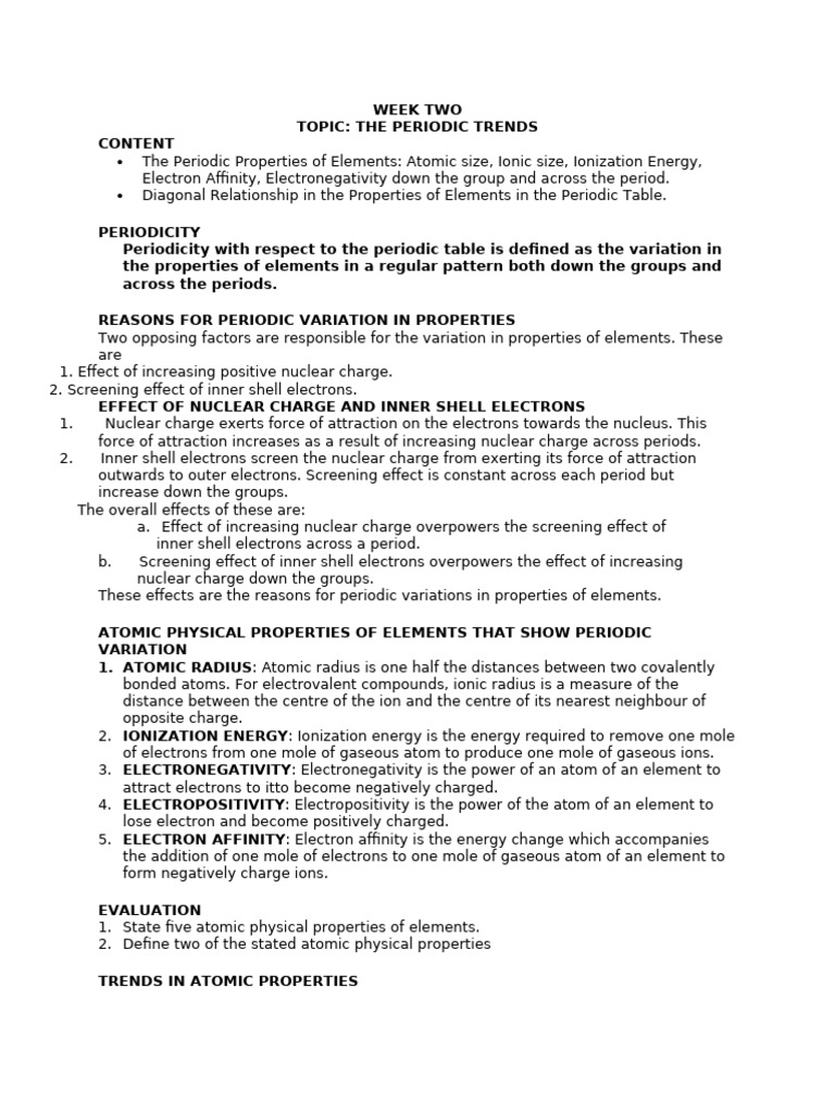 Ss2 Chemistry Note First Term | PDF | Ion | Ionic Bonding