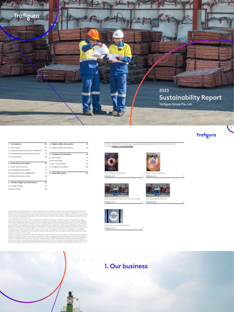 2023 Trafigura 2023 Sustainability Report | PDF | Renewable Energy | Climate Change Mitigation