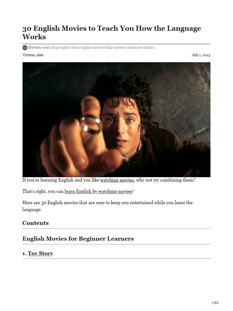 Learn English Movies Films Modern American Classics | PDF