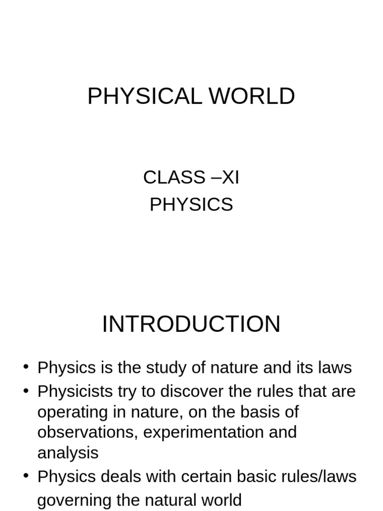 Physical World | PDF