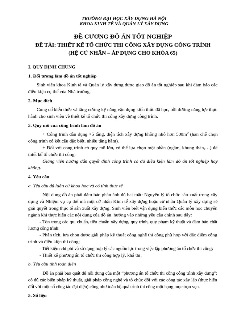 Đề cương Thiết kế TCTC - K65 CN | PDF