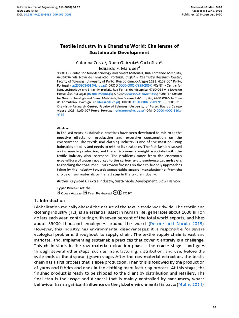 Sustainable Challenges in Textile Industry | PDF | Textiles | Fibers
