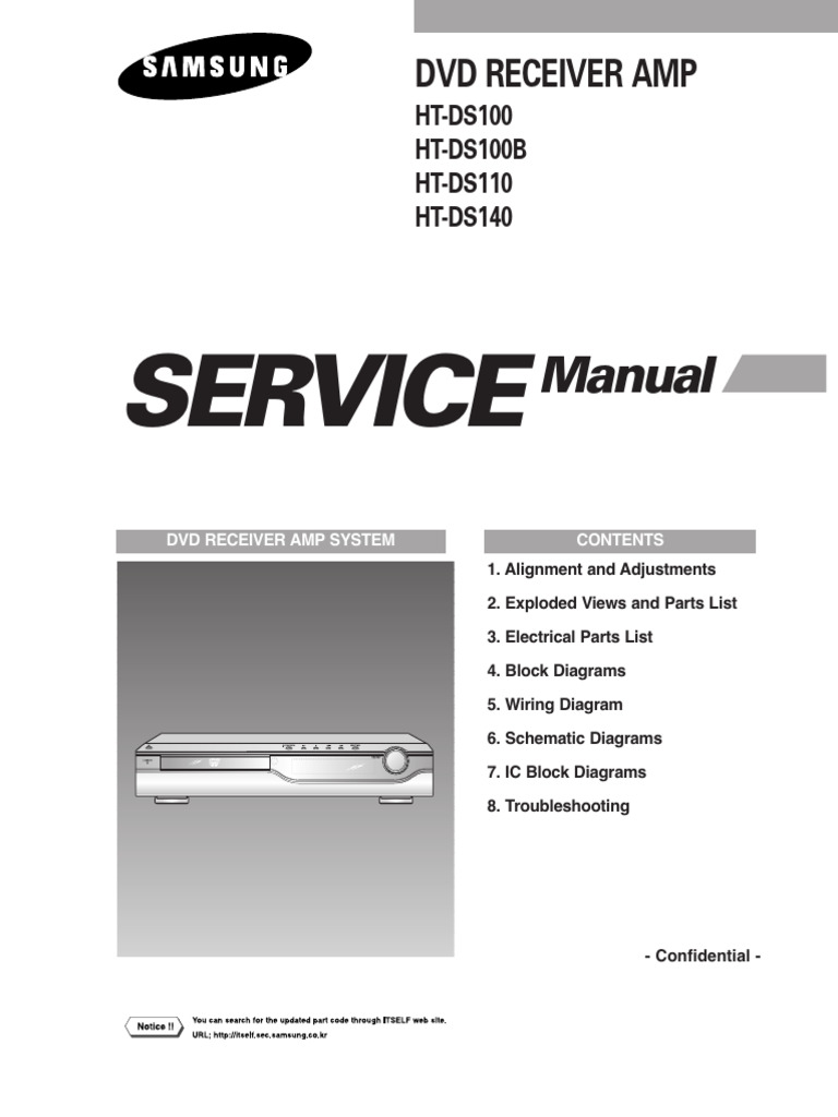 Samsung ht-ds100, ds110, ds140 SM | PDF | Electrical Engineering ...