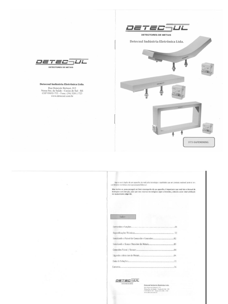 Manual Detector de Metais DTS Safemining Plano-Curvo | PDF