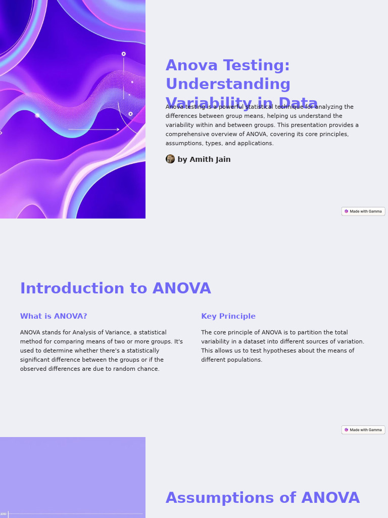 ANOVA Testing: Analyzing Group Variability | PDF | Analysis Of Variance ...