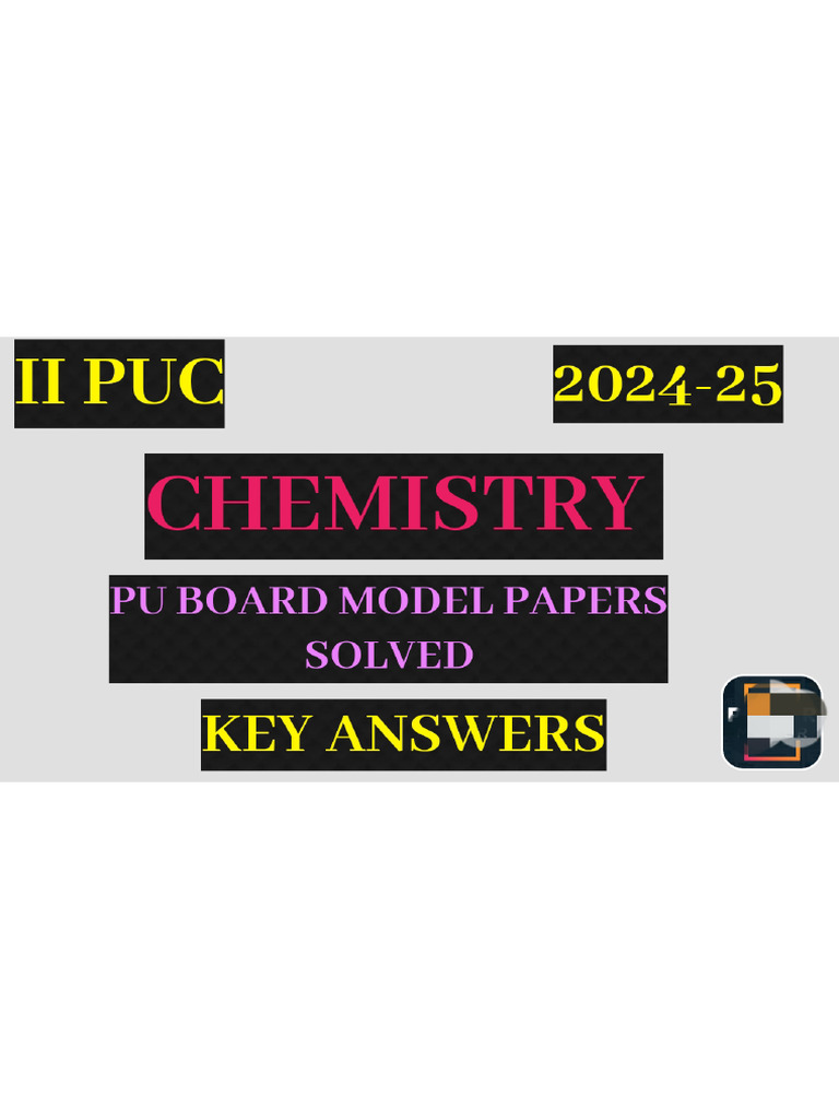 chemistry model Question paper solved | PDF