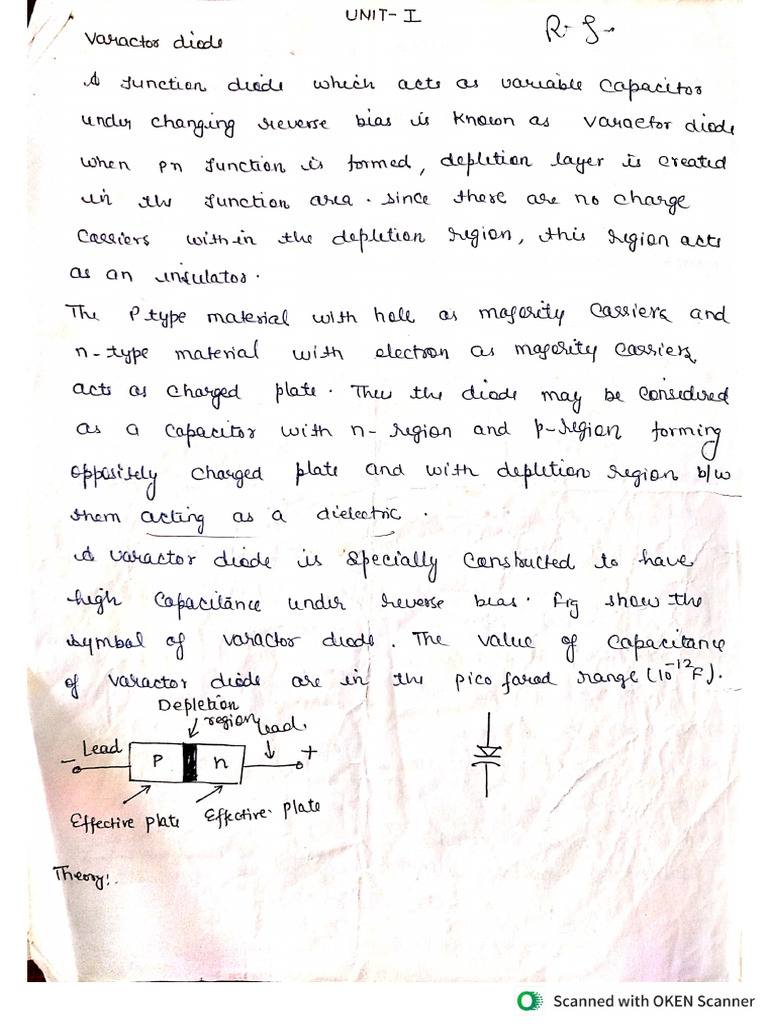 Varactor Diode Notes | PDF