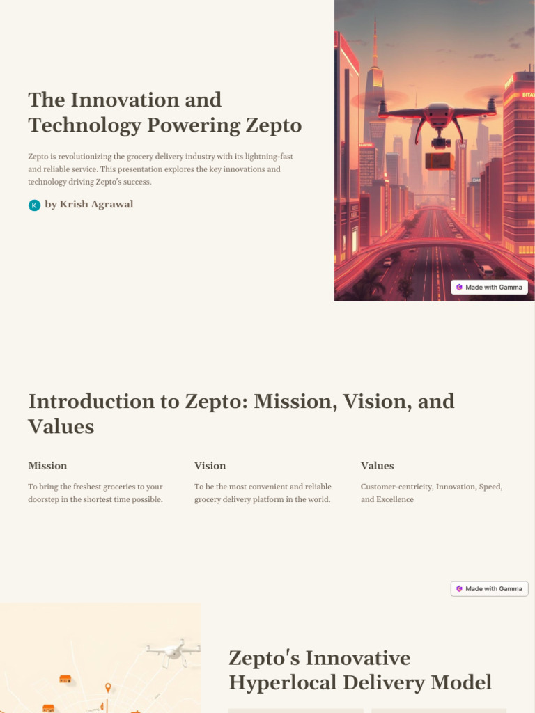 Zepto's Innovative Grocery Delivery Tech | PDF | Automation | Efficient ...