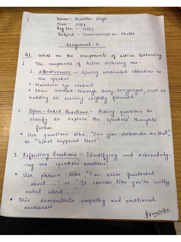 vanshika Assignment communication 1 cse 8 | PDF