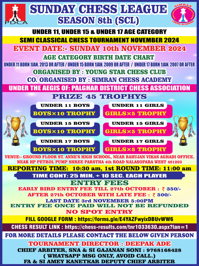 Tournament Brochure | PDF | Chess | Traditional Board Games