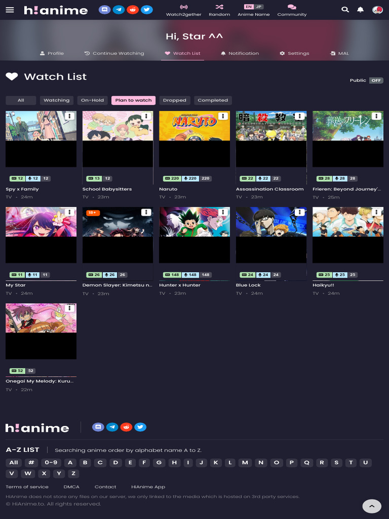 Anime Watch List & Tracker | PDF