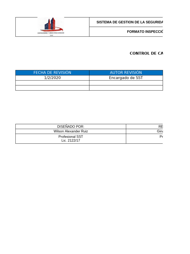 SST-FT-053 Formato Inspección de Epp | PDF
