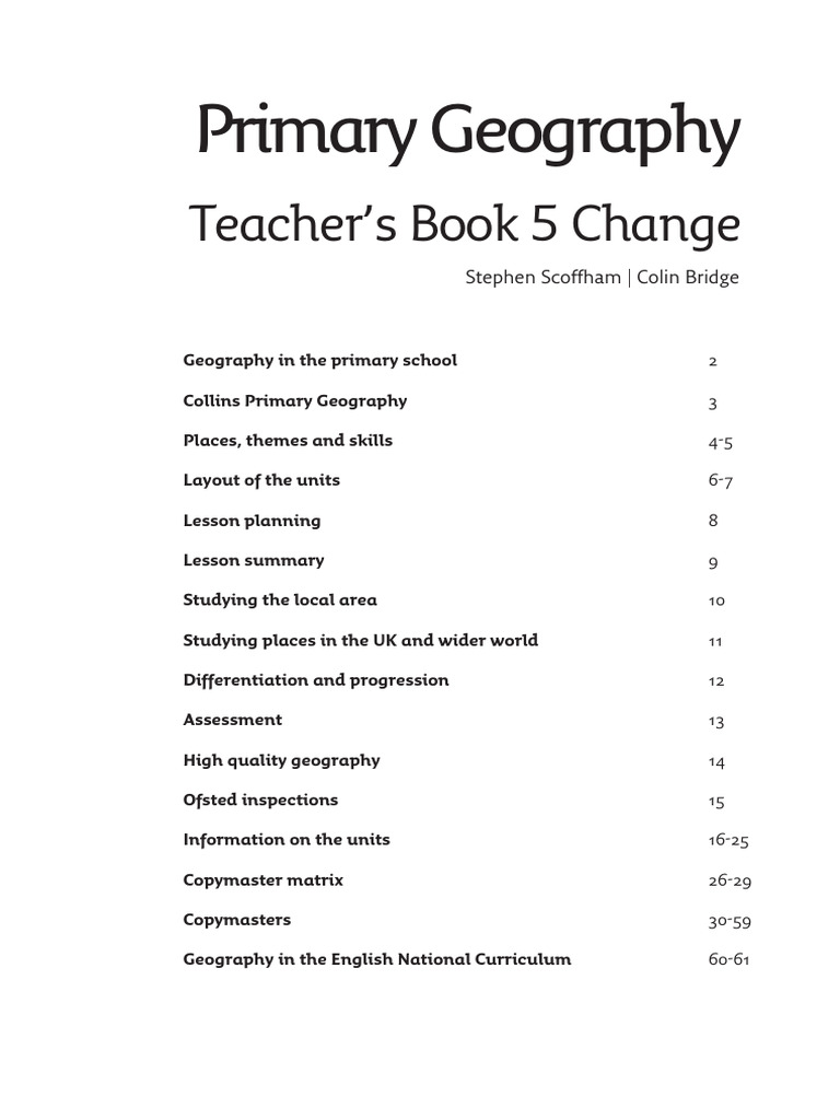 Collins Primary Geography Change - Teacher's Book | PDF | Educational ...