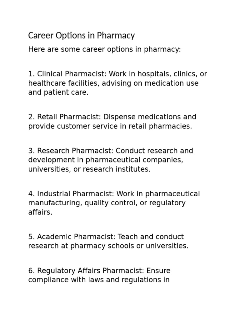 Career File | PDF | Pharmacy | Pharmacist