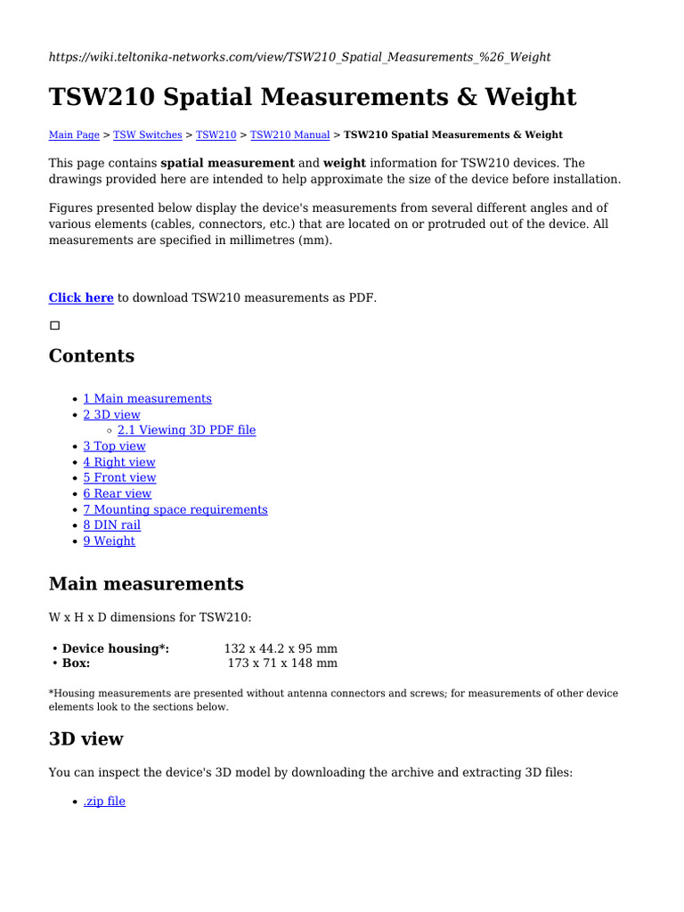 TSW210 Spatial Measurements _ Weight | PDF | Computing | Software