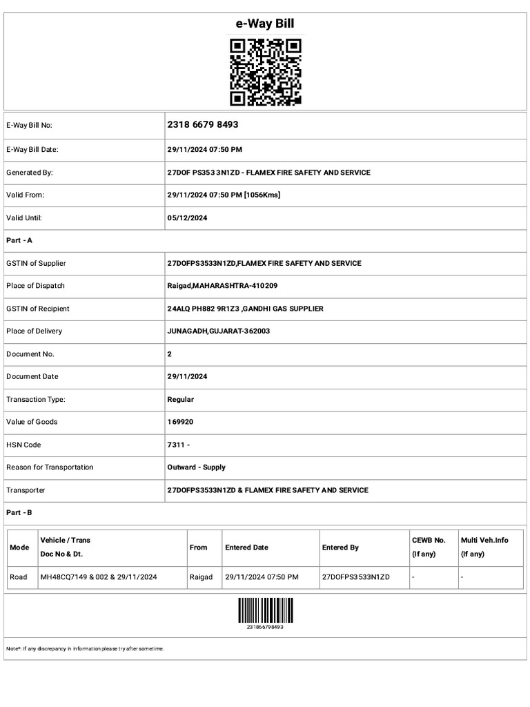 E-Way Bill System 002 | PDF