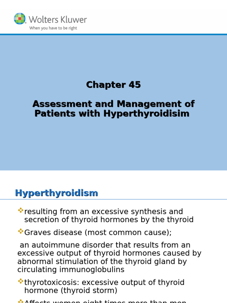 Assessment and Care of Patient With Hyperthyroidisim | PDF ...