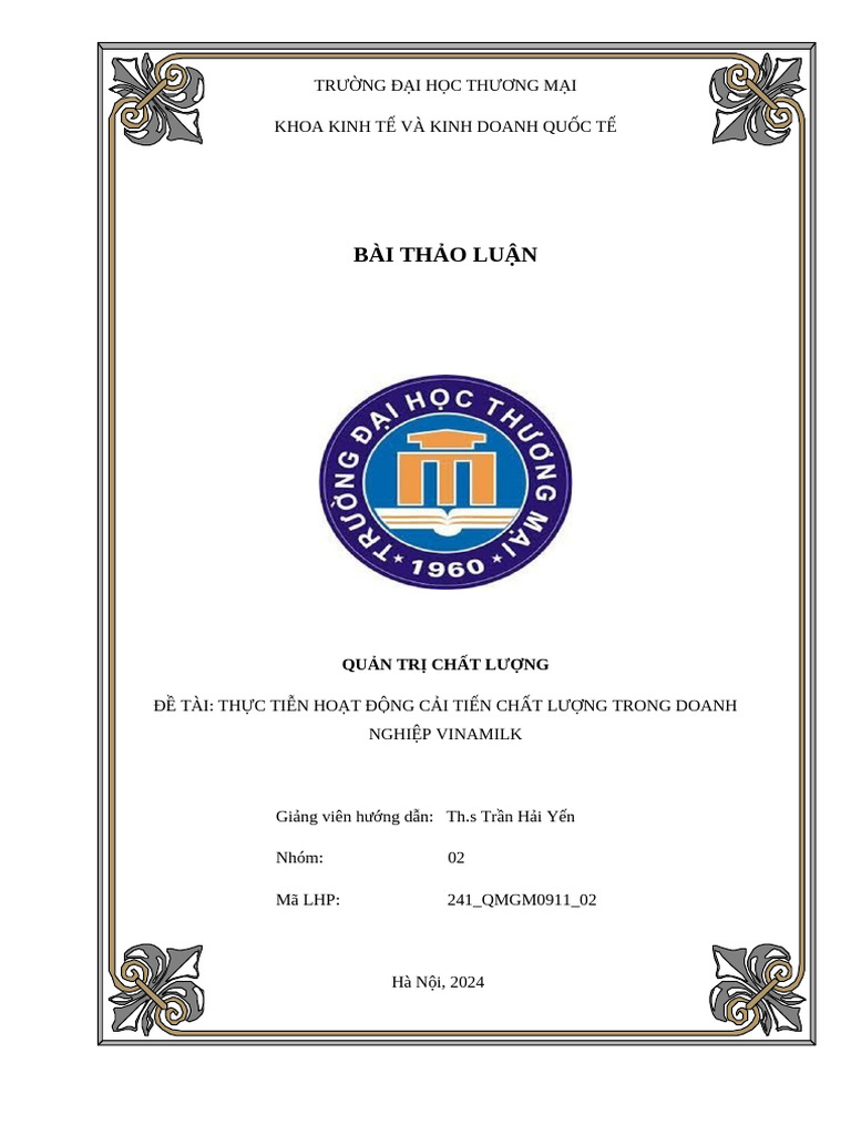 Bài Thảo Luận QTCL Nhóm 2. Final | PDF